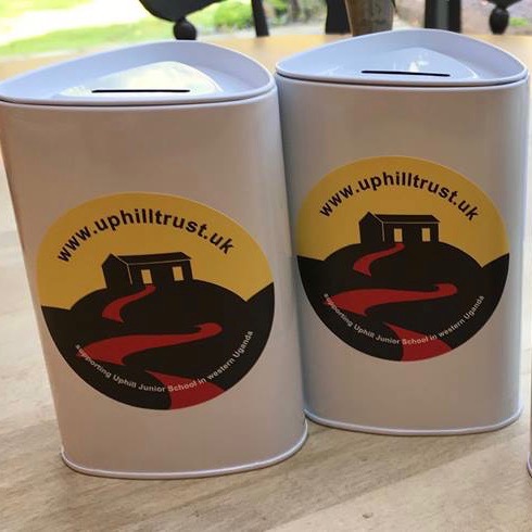 Collecting tins - Uphill Trust